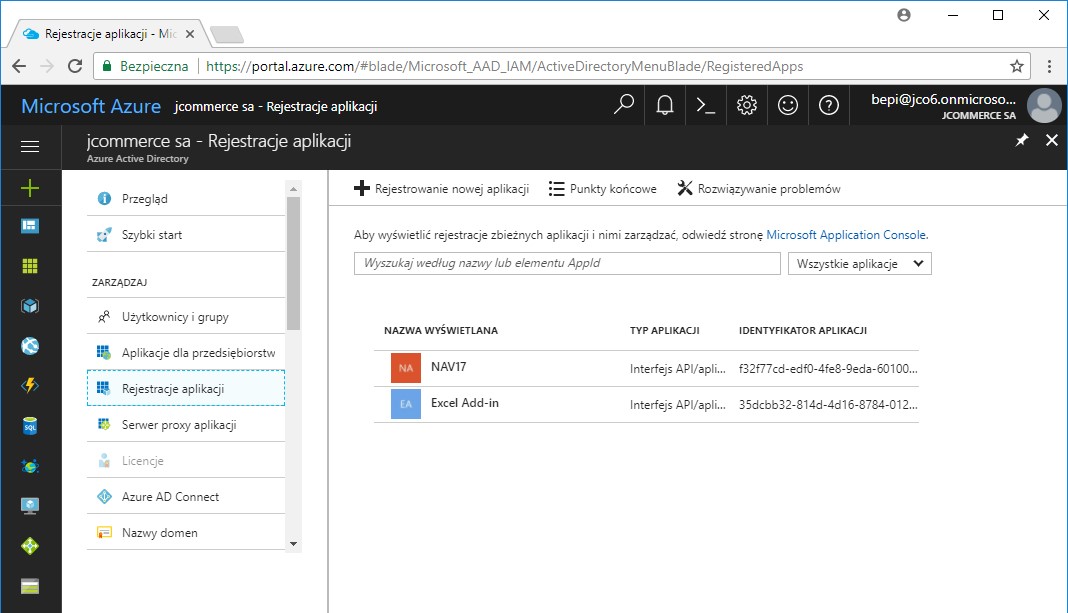 Integracja z Excel w Microsoft Dynamics NAV 2017
